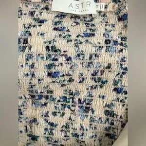 Astr | Dresses | Astr The Label Cream Colored High Low Puff Sleeve ...